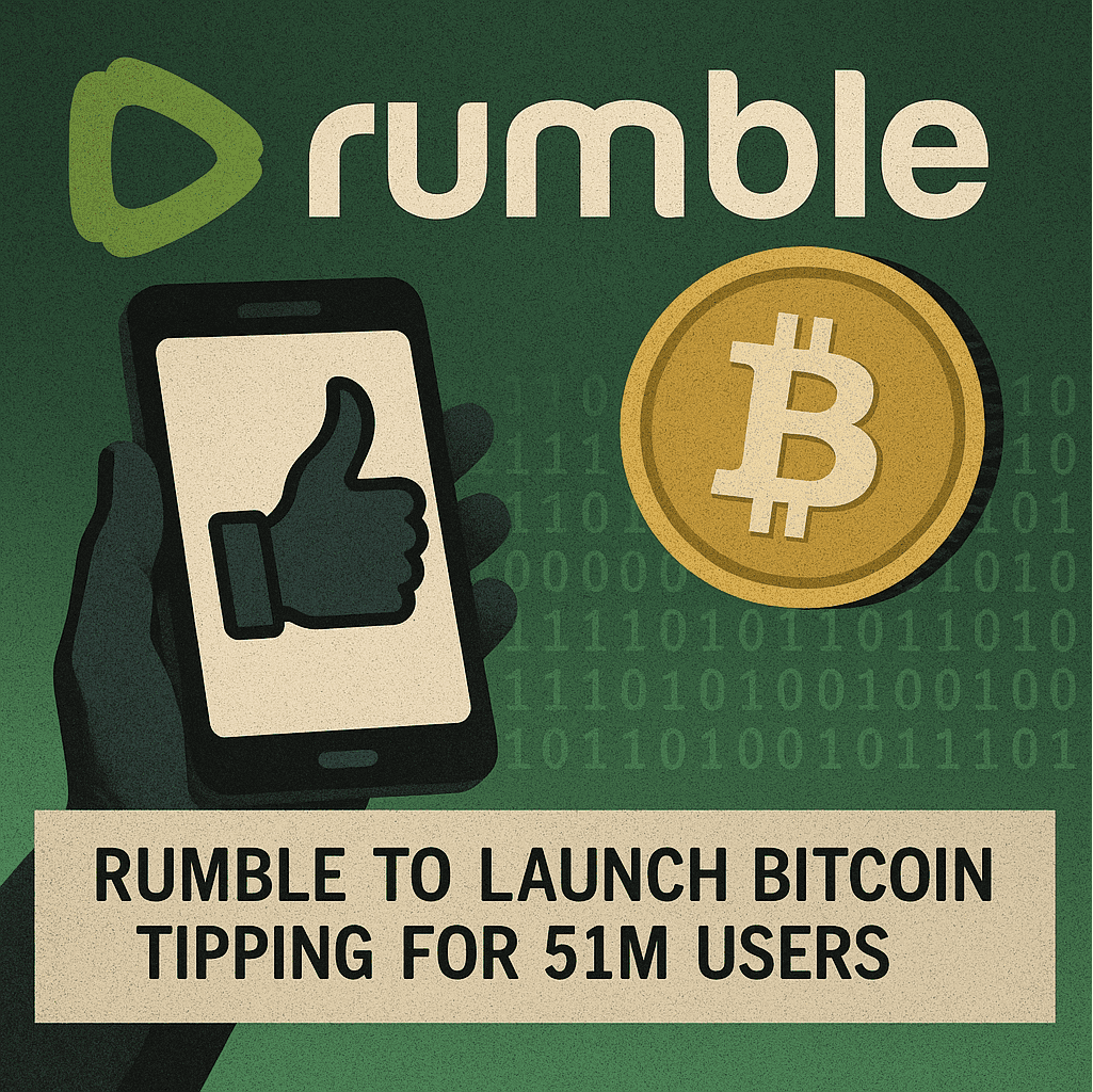 Rumble to Launch Bitcoin Tipping for 51M Users - FinanceFeeds