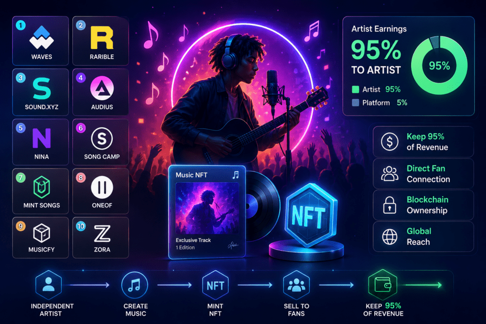 Top 10 Music NFT Platforms Where Independent Artists Keep 95% of ...
